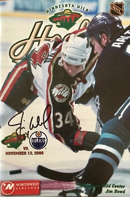 JIM DOWD- NHL- SIGNED GAME PROGRAM- STANLEY CUP- FLYERS- DEVILS- WILD ...