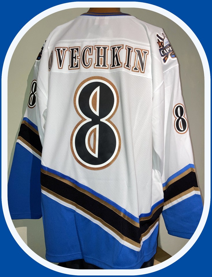 ALEX OVECHKIN WASHINGTON CAPITALS MITCHELL & NESS BLUE LINE JERSEY ...