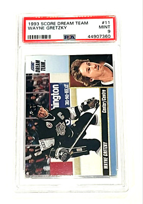 1993-94 SCORE DREAM TEAM WAYNE GRETZKY PSA GRADED 9 INSERT CARD #11 Low ...