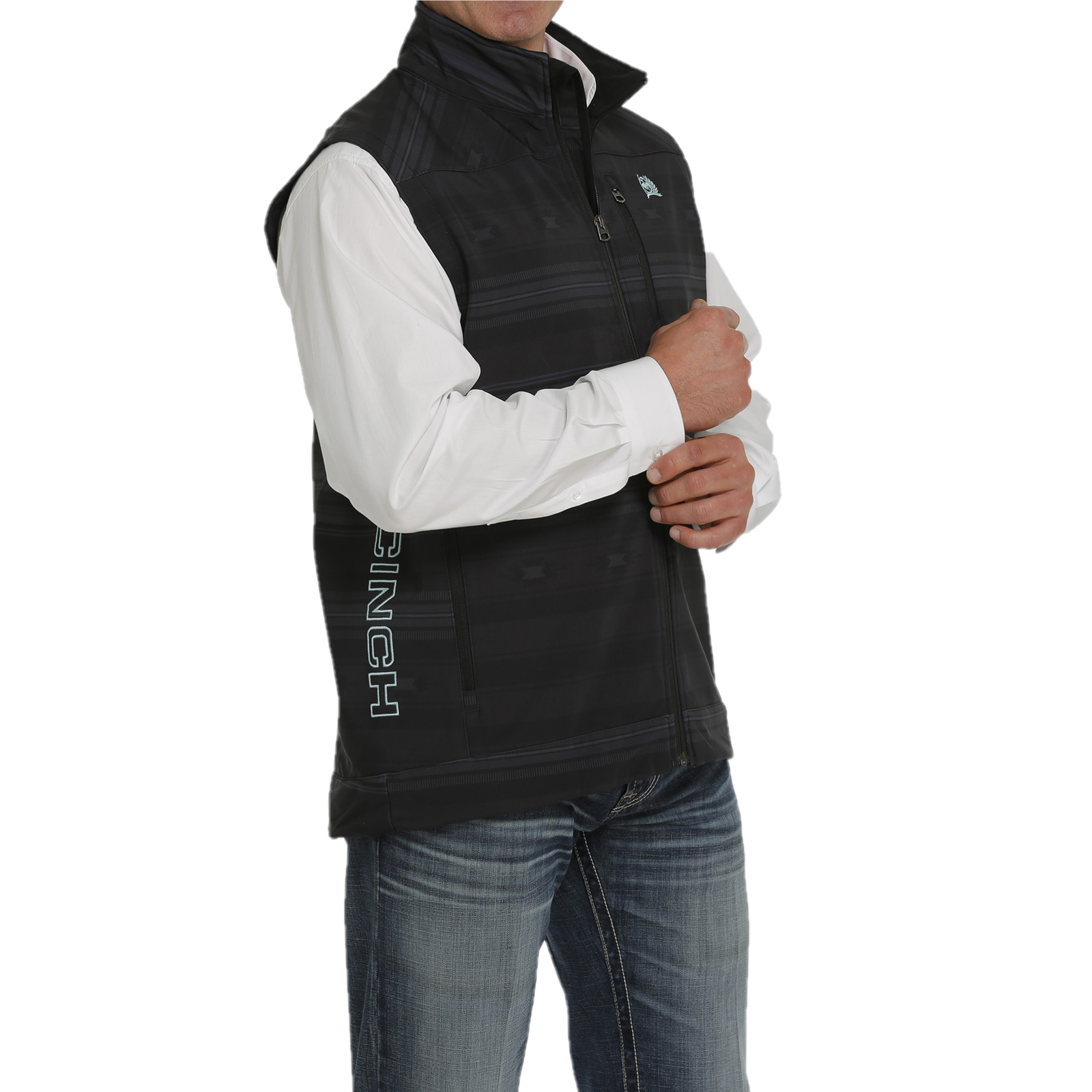 Cinch® Men's Black Aztec Printed Bonded Vest MWV1515014 | eBay