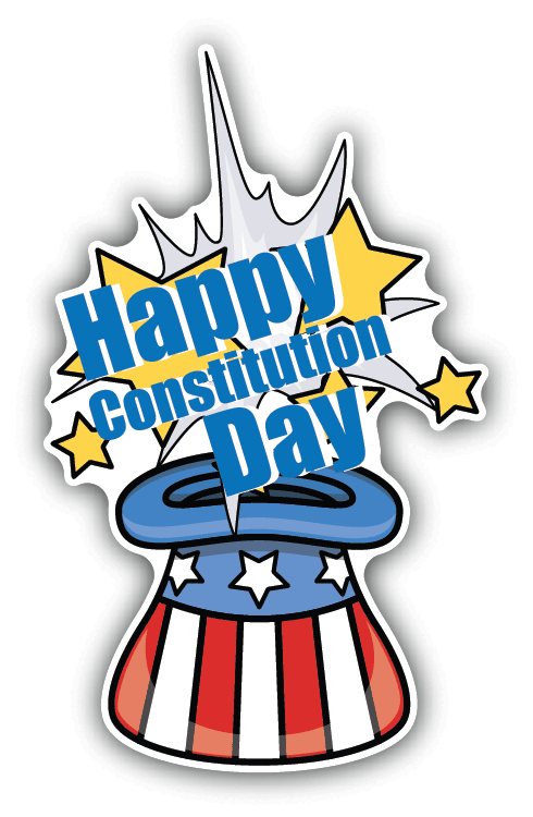Happy Constitution Day USA Hat Car Bumper Sticker Decal | eBay