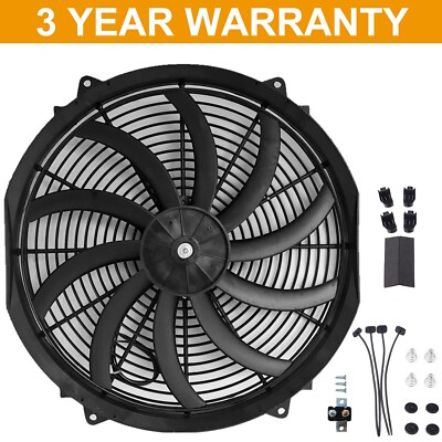 16 Inch Car Electric Radiator Cooling Fan 10 Blades 12V 120W Car w ...