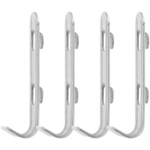 4 Pcs Stainless Steel Hook Shelf Clip for Refrigerator Clips Cooler | eBay
