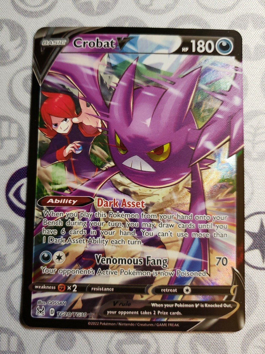 Crobat V TG20/TG30 Full Art Ultra Rare Card Pokémon Lost Origin - NM | eBay