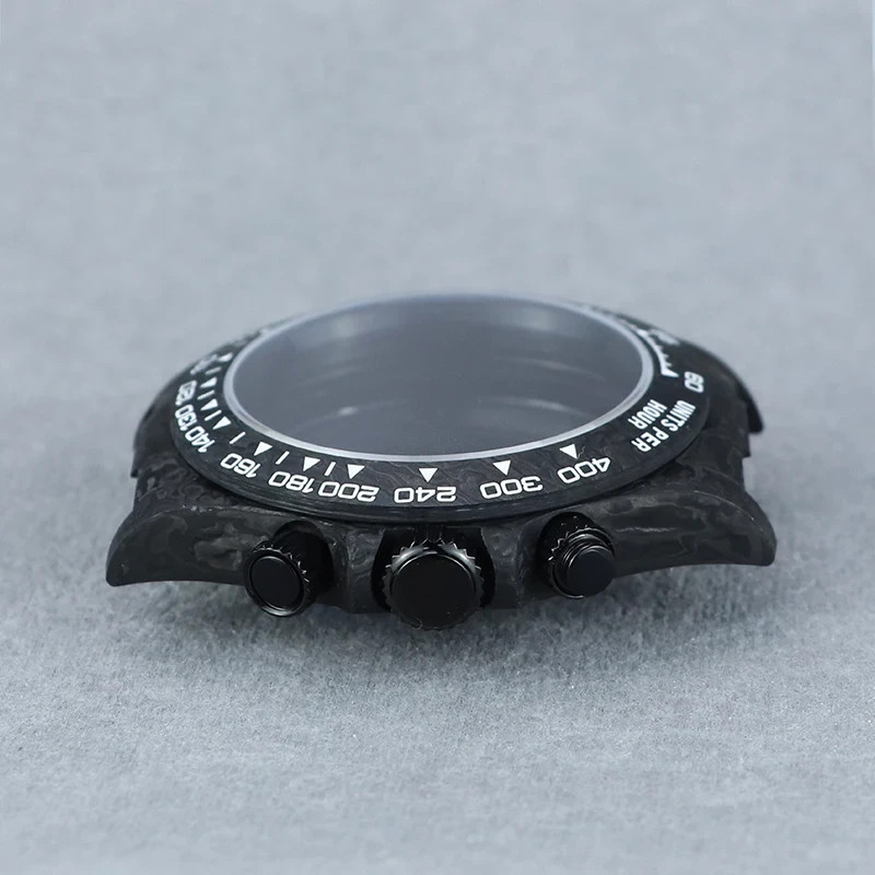 4130/VK63 Movement Carbon Fiber Case 38mm Carbon Fiber Bezel Sapphire ...