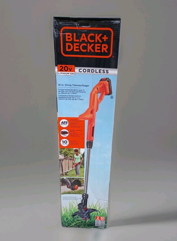 BLACK+DECKER 20V MAX* String Trimmer/Edger Kit, 10-Inch & 1.5Ah Battery ...