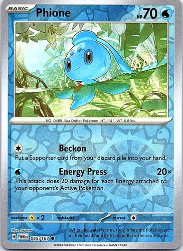 Phione Reverse Holo Common SV06: Twilight Masquerade 055/167 NM | eBay