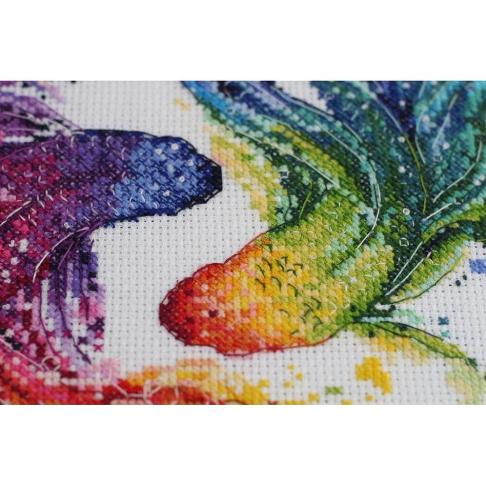 Counted Cross Stitch Kit Fish DIY Abris Art | eBay