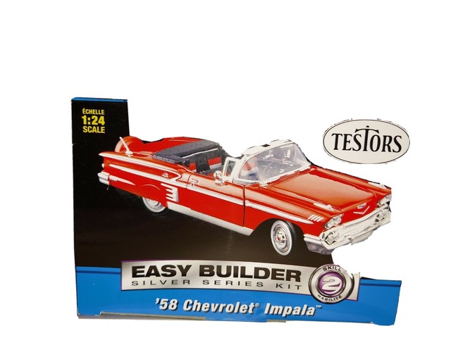 Testors Easy Builder Silver Series Kit 1958 Chevrolet Impala for sale ...