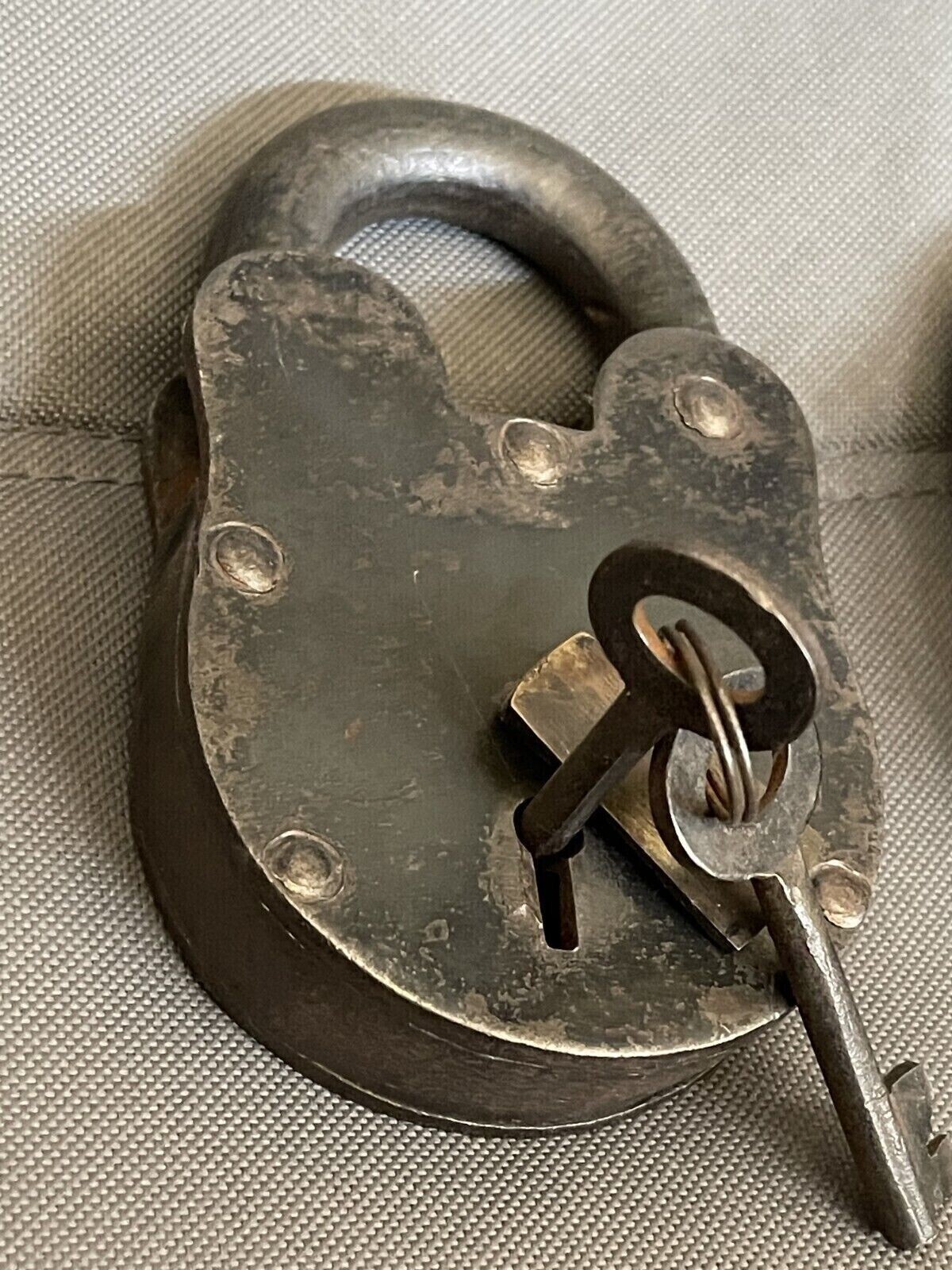 Antique Padlock, Iron Lock and Keys 5'' Old Vintage Antique 1800s Style ...