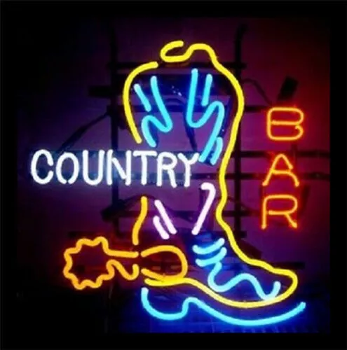 Texas Boot Bar Country 24"x20" Neon Sign Light Lamp Display Bar Wall ...
