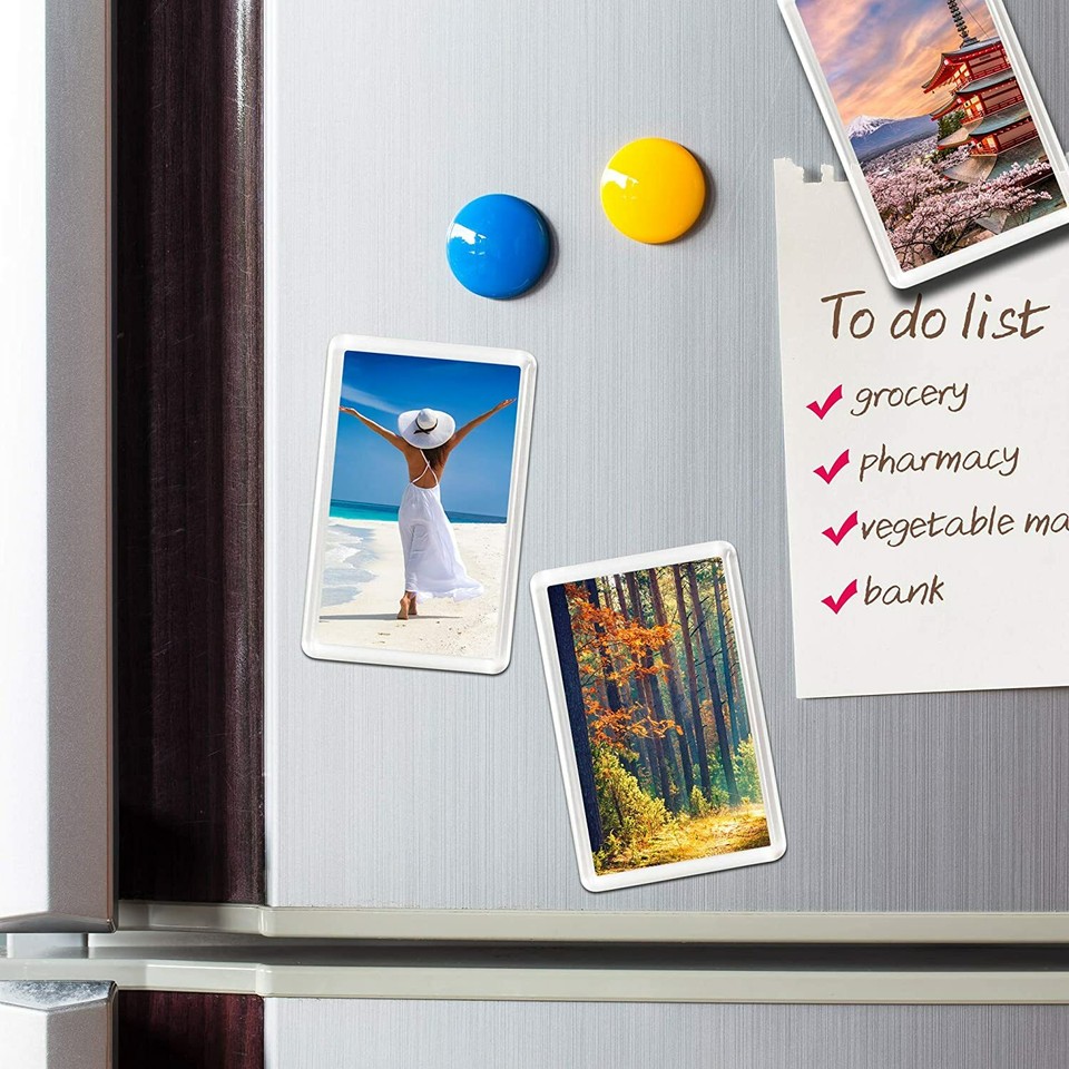 50 x Blank Fridge Magnets Clear Acrylic Insert Magnets Photos Pictures ...