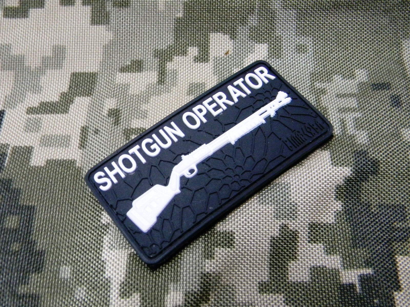 2D pvc rubber tactical morale military army patch “Shotgun operator” bk/wh | eBay