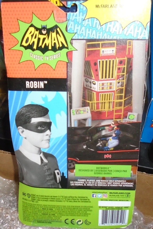 BATMAN CLASSIC TV SERIES - BLACK & WHITE ROBIN ACTION FIGURE ...