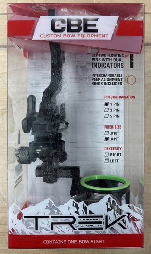 CBE TREK 1-Pin .019" Fiber Right Handed CBE-TKS-1-RH-19 Opened Box ...