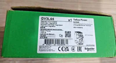 1PC -SCHNEIDER GV3L65 Motor circuit breaker,TeSys Deca frame 3,3P,65A ...