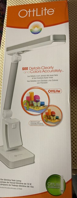 13w Slimline Task Lamp White OttLite 31700R Craft Light for sale online ...