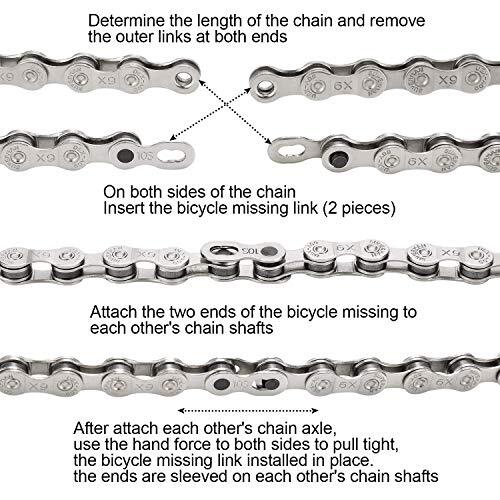 10 Pairs 20pcs Bicycle Missing Link for 6-7-8 Speed Chain, QKURT ...