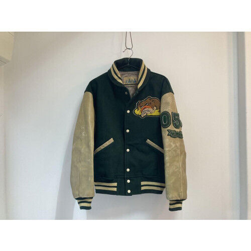 90s Vintage RUBY Genuine Leather Stadium Jacket Leather 90s Vintage RUBY Genuine Leather Stadium Jacket Leather