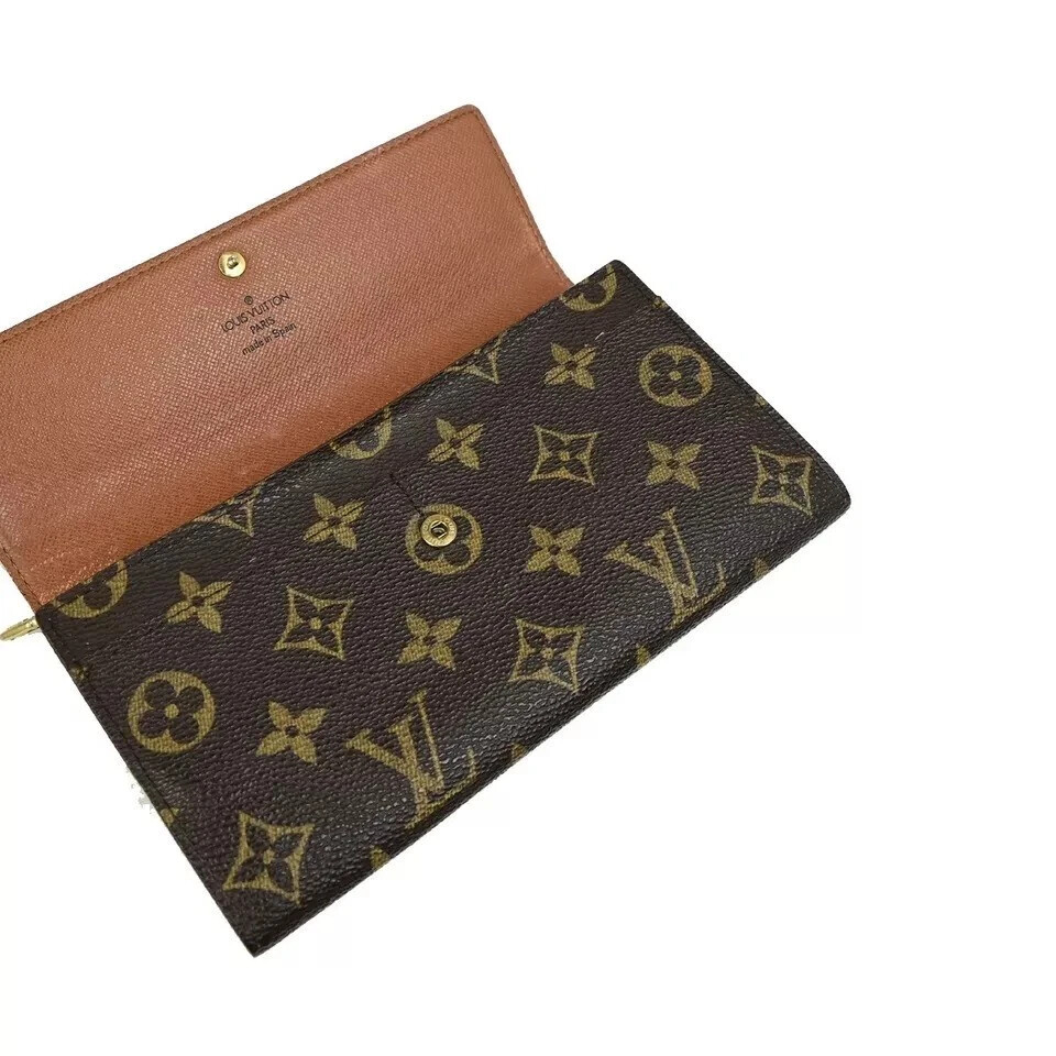 LOUIS VUITTON Monogram Portefeuille Sarah Long Wallet | eBay