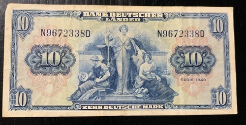 1949 GERMAN 10 MARK NOTE BANK DEUTSCHER LANDER GERMANY | eBay