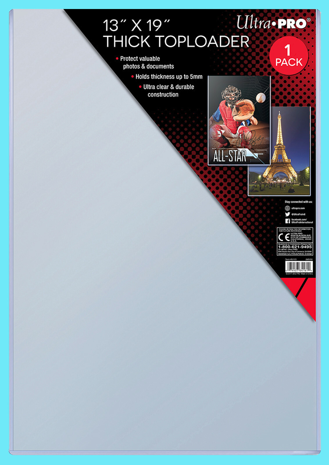 1 ULTRA PRO 13x19 TOPLOADER 5MM NEW Photo Collectible Memorabilia Art ...