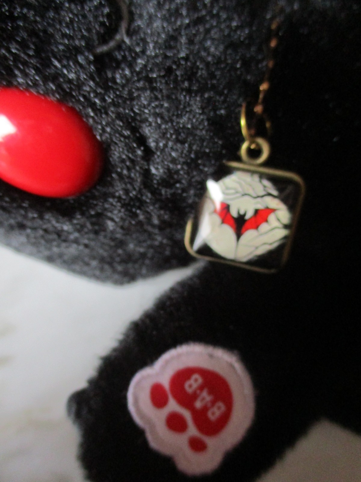 Build-A-Bear Mini Beans Mothman 7" Bat Picture Charm Necklace. | eBay