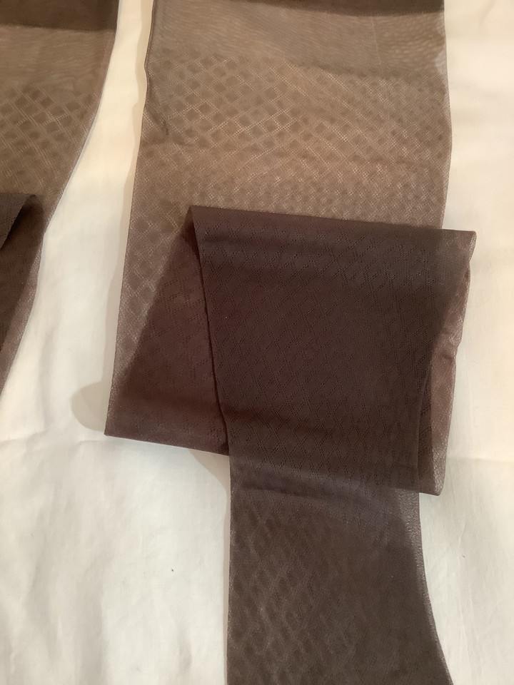 VTG Garter Stockings Diamond Pattern Dark Brown Coffee Seamless RHT ...