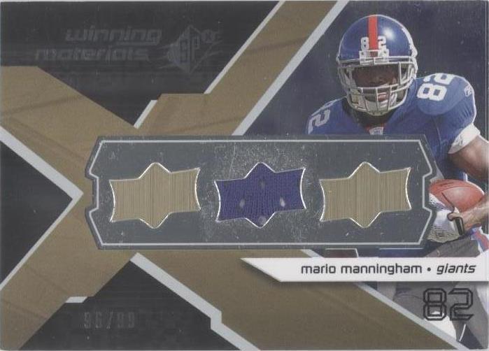 2008 SPx - Winning Materials Mario Manningham #WM-MM Single Jersey ...