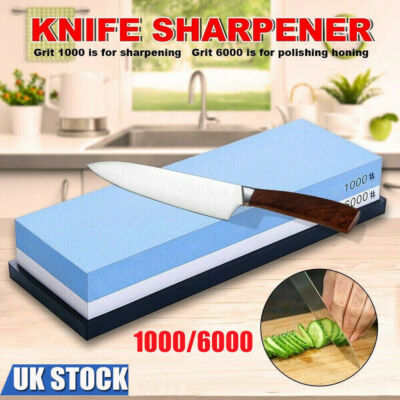 Dual Whetstone Waterstone Knife Sharpening Water Wet Stone Sharpener ...