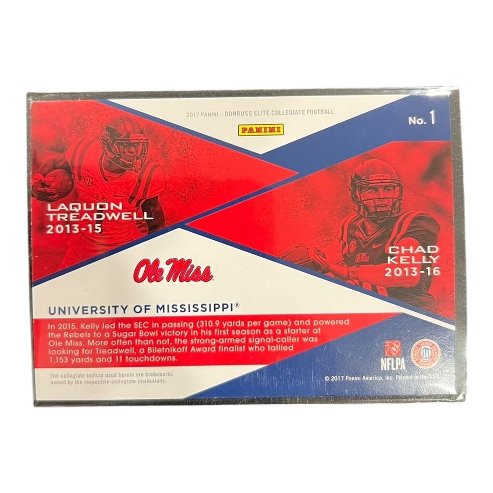 2017 PANINI DONRUSS ELITE COLLEGIATE #1 - LAQUON TREADWELL CHAD KELLY ...