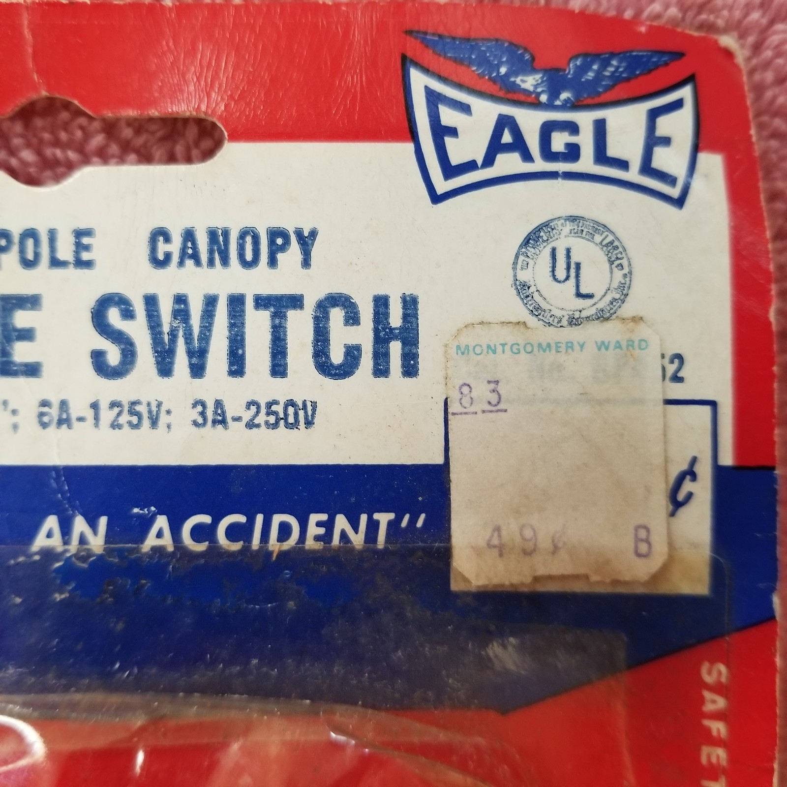 Genuine EAGLE TOGGLE SWITCH BP452 SPST - NIP Canopy - 3A250V 6A125V ...