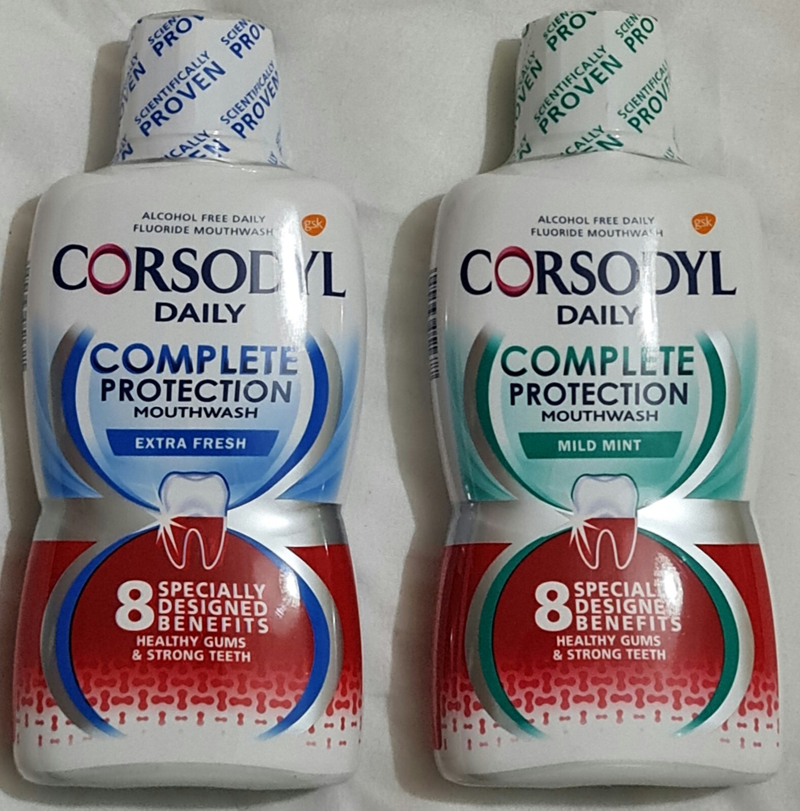 Corsodyl Extra Fresh+Mild Mint Complete Protection Daily Mouthwash Gum ...