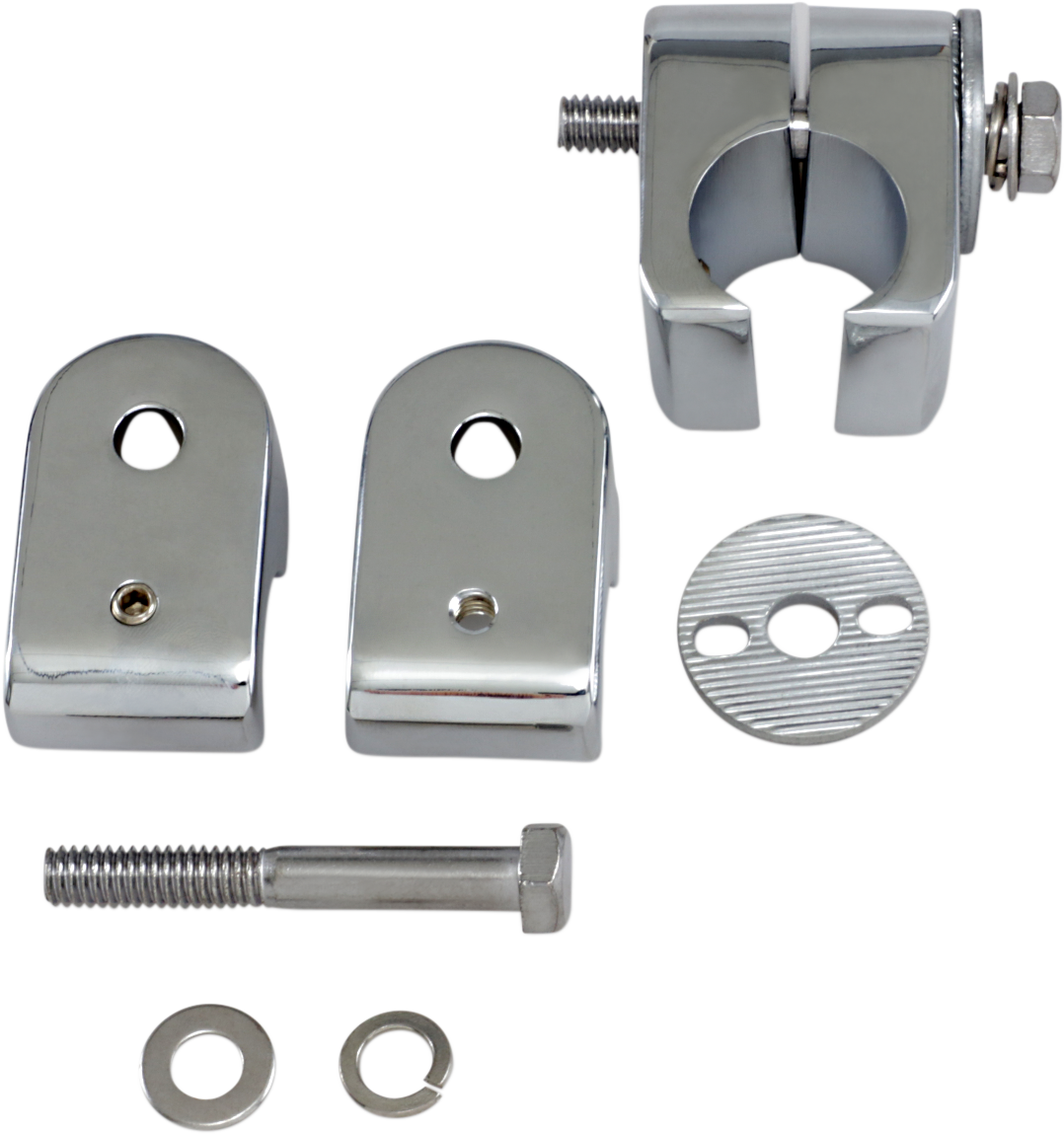 Drag Specialties - 720218-SC2 - Universal Engine Guard Clamps - Chrome ...
