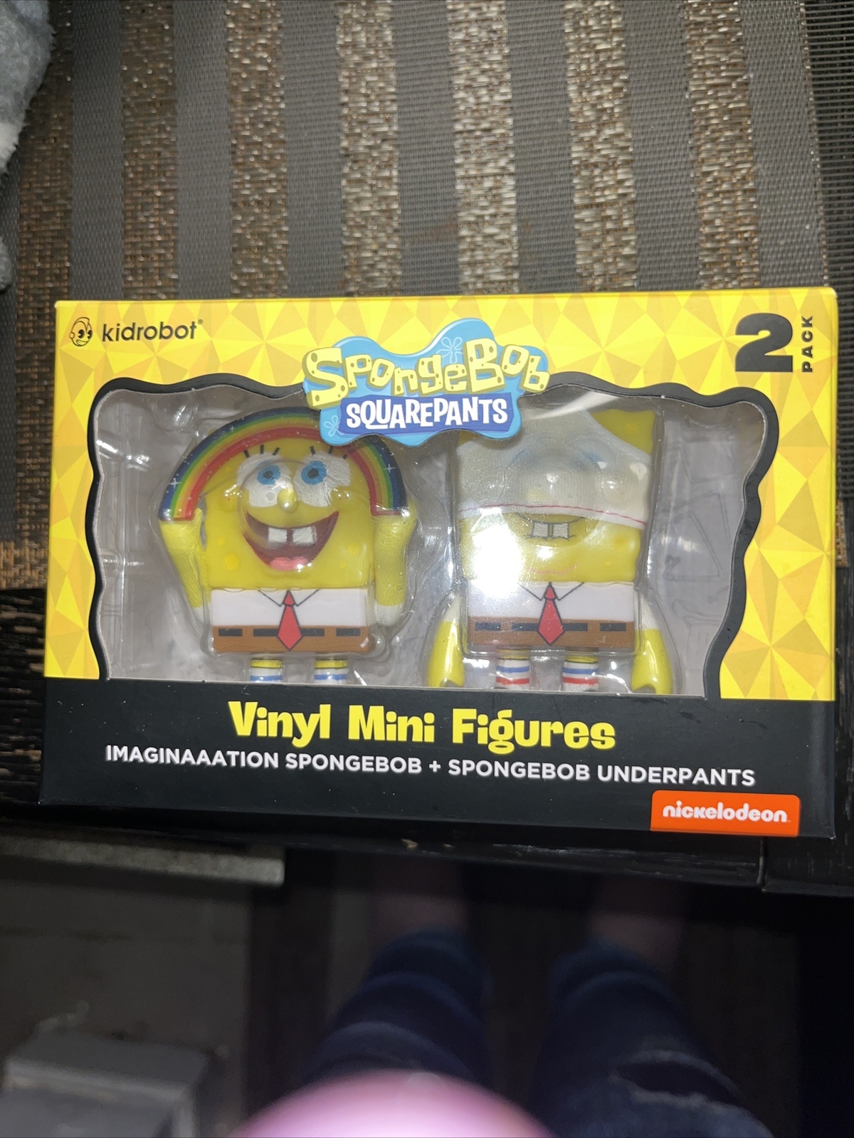 Kidrobot Spongebob Squarepants Vinyl Mini Figures 2 Pack Underpants ...
