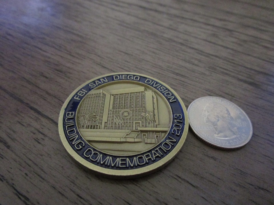 DOJ FBI San Diego Division Building Commemoration 2013 Challenge Coin ...