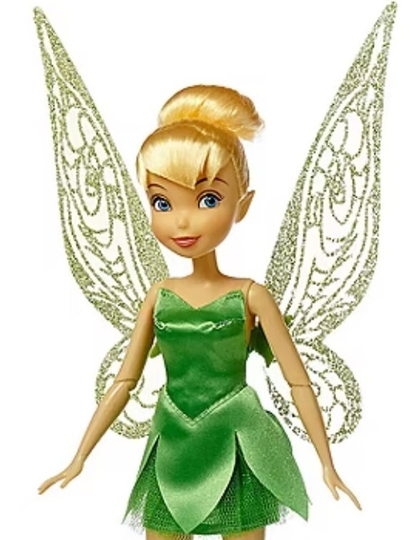 Disney Collection Fairies Tinker Bell Doll with Flutter Wings 11" New ...