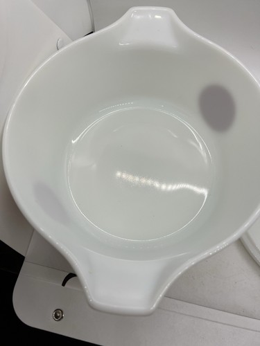 1971 Moon Deco Bowl Pyrex #475-B Casserole Dish Lid White Red Black ...