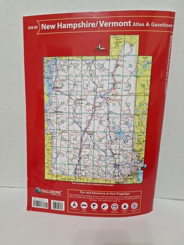 DeLorme Garmin Atlas & Gazetteer New Hampshire Vermont Topographic Maps ...