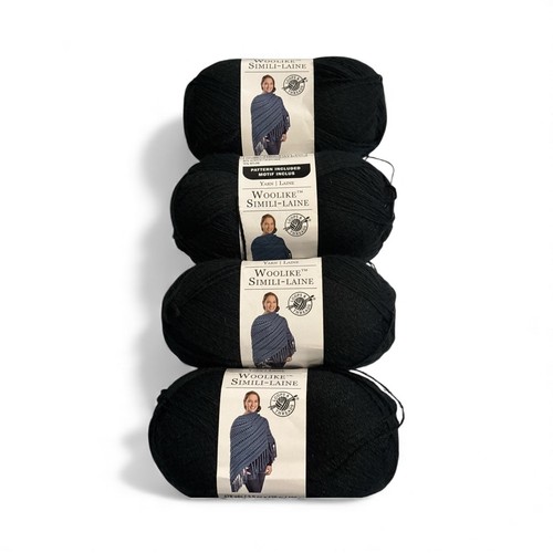 Loops and Threads Woolike Yarn: Lot of 4- Color is Black: #1 weight | eBay