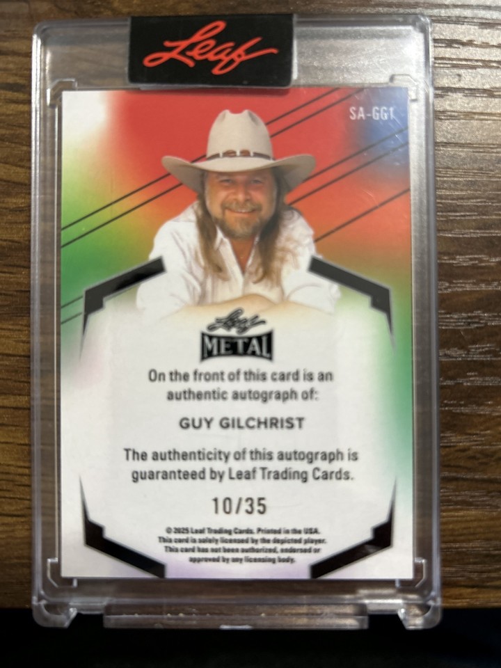 GROVER #/35 2025 LEAF METAL GUY GILCHRIST INSCRIPTION AUTO BLUE SKETCH ...