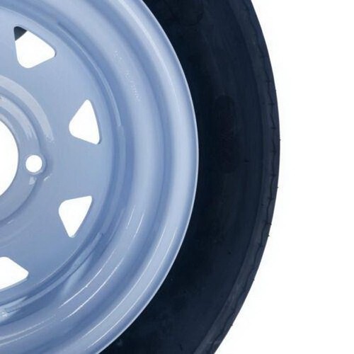 Two 5.30-12 Trailer Tires & Rims 5.30x12 5.30 X 12 LRC 4 Lug White ...