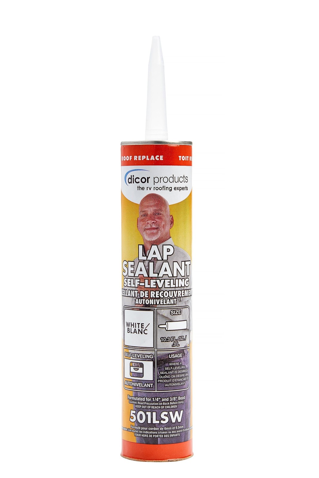 DAP Dicor Lap Sealant, 10.3 fl oz Capacity 10.1 Ounce, White ...