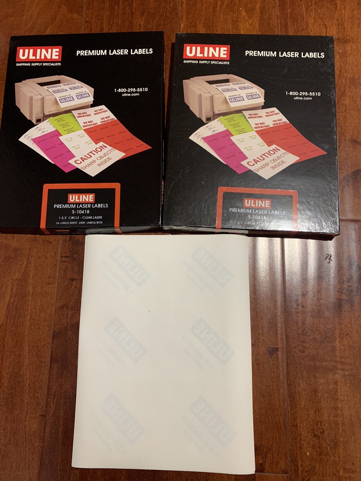 uline premium laser labels s-10418 12/3” circle clear sealed labels ...