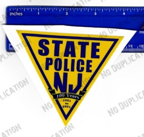 RARE COLLECTIBLE OFFICIAL NJSP TRIANGLE CELEBRATING 100 YEARS DECAL ...
