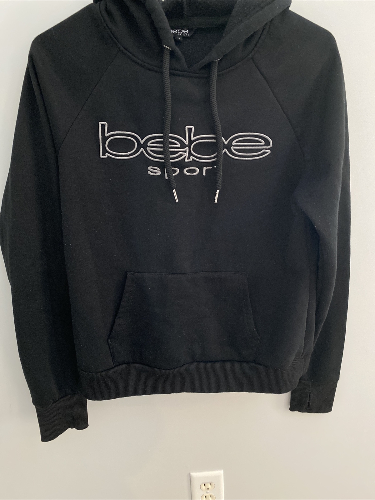 New Bebe Sport Women Logo long sleeve hoodie Size L B… - Gem