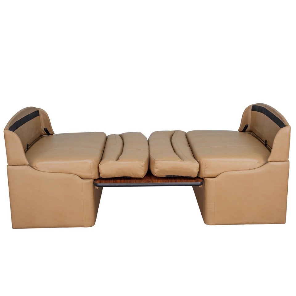 RV RecPro 44" Toffee Dinette Booth Seats With Storage Converts To Bed ...