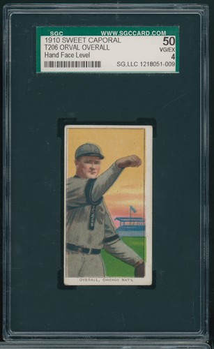 1909-11 T206 Sweet Caporal 350/30 Orval Overall SGC 4 VG-EX B9 | eBay