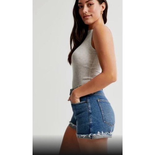 Abercrombie & Fitch The Mom Short 2.5 Inch Inseam High Rise Denim Size ...