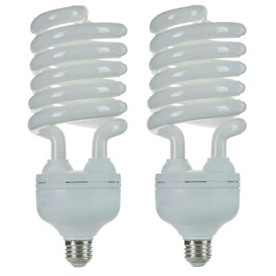 2Pack CFL Spiral Bulb, T5 Spring Light, 65 Hi-Wattage, 2700K, E39 ...